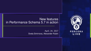 MySQL Performance Schema in Action | PPT
