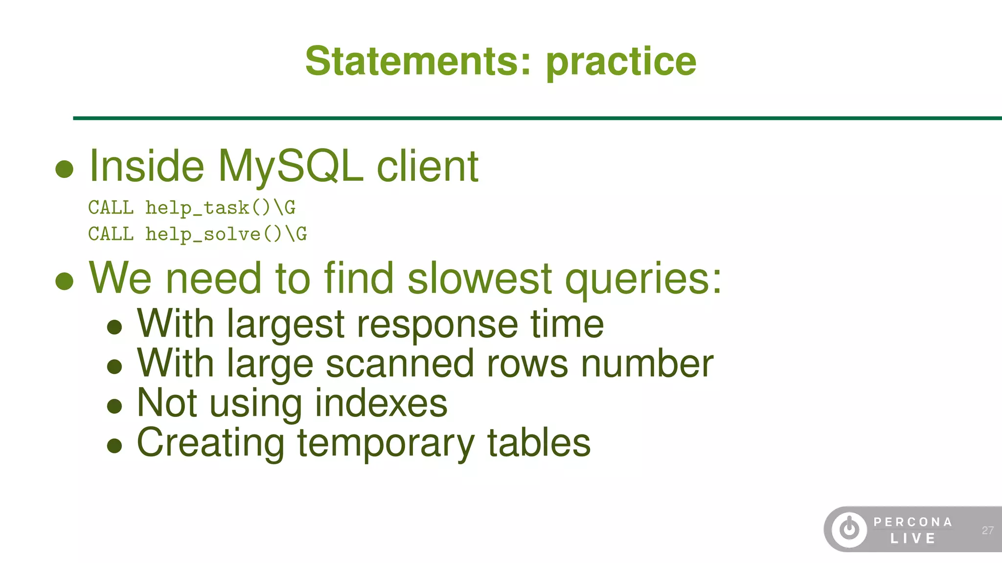 Mysql Performance Schema In Action The Complete Tutorial Ppt