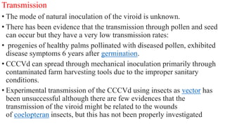 viroid diseases (potato spindle tuber viroid disease),coconut cadang ...