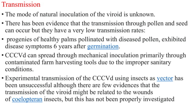 viroid diseases (potato spindle tuber viroid disease),coconut cadang ...