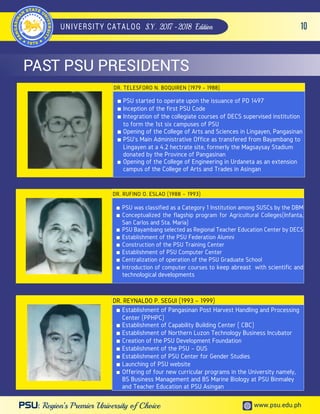 Pangasinan State University Catalog S.Y 2017-2018 | PDF