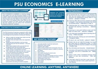 PSU Economics E-learning Brochure | PPT
