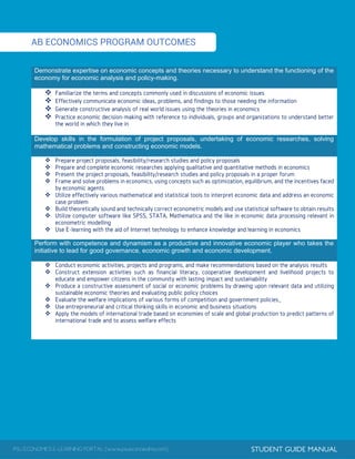 PSU Economics E-learning Guide for Students | PDF
