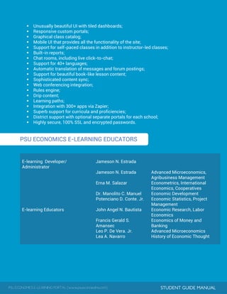 PSU Economics E-learning Guide for Students | PDF