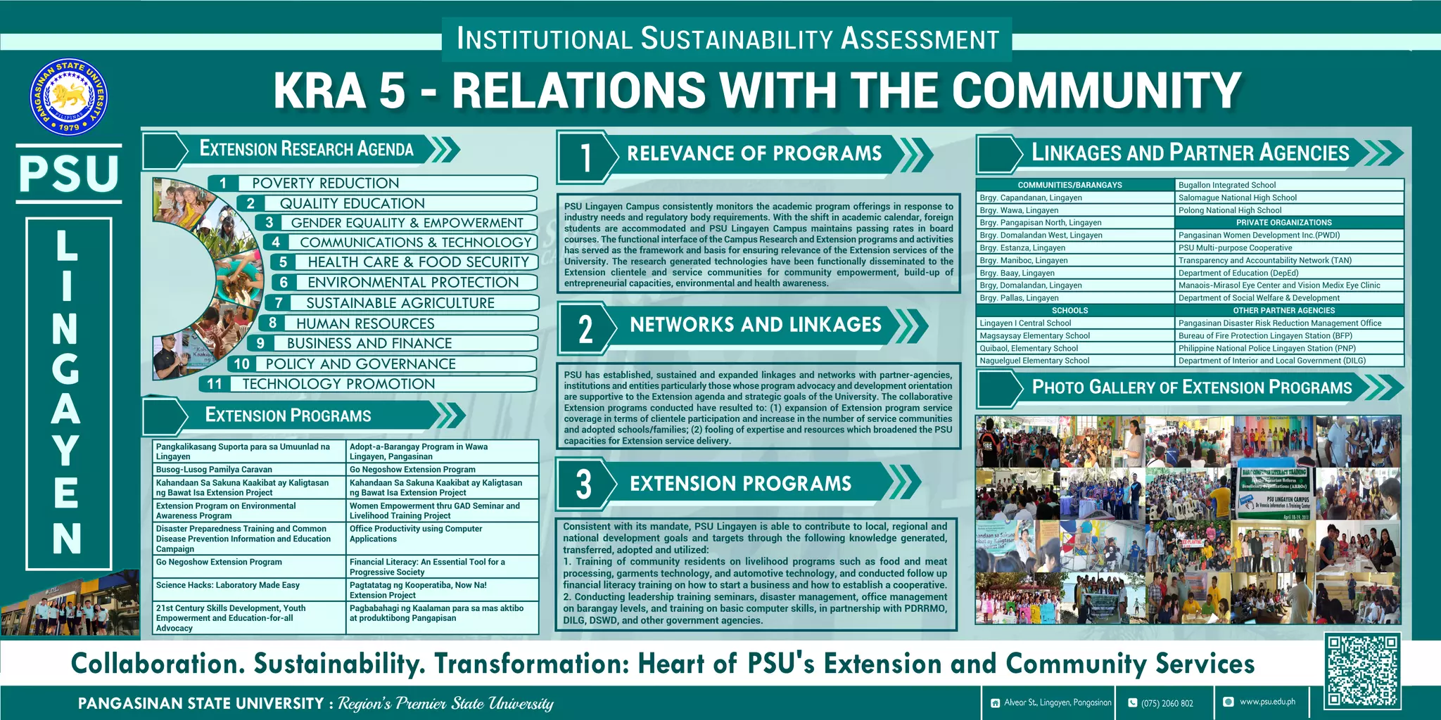 PSU Institutional Sustainability Assessment (ISA) Posters | PPT