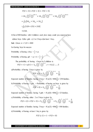 Probability and Statistics | DOCX
