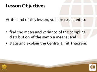 PSUnit_III_Lesson_2_Finding_the_Mean _and_Variance_of_the_Sampling_Distribution_of_Means.pptx