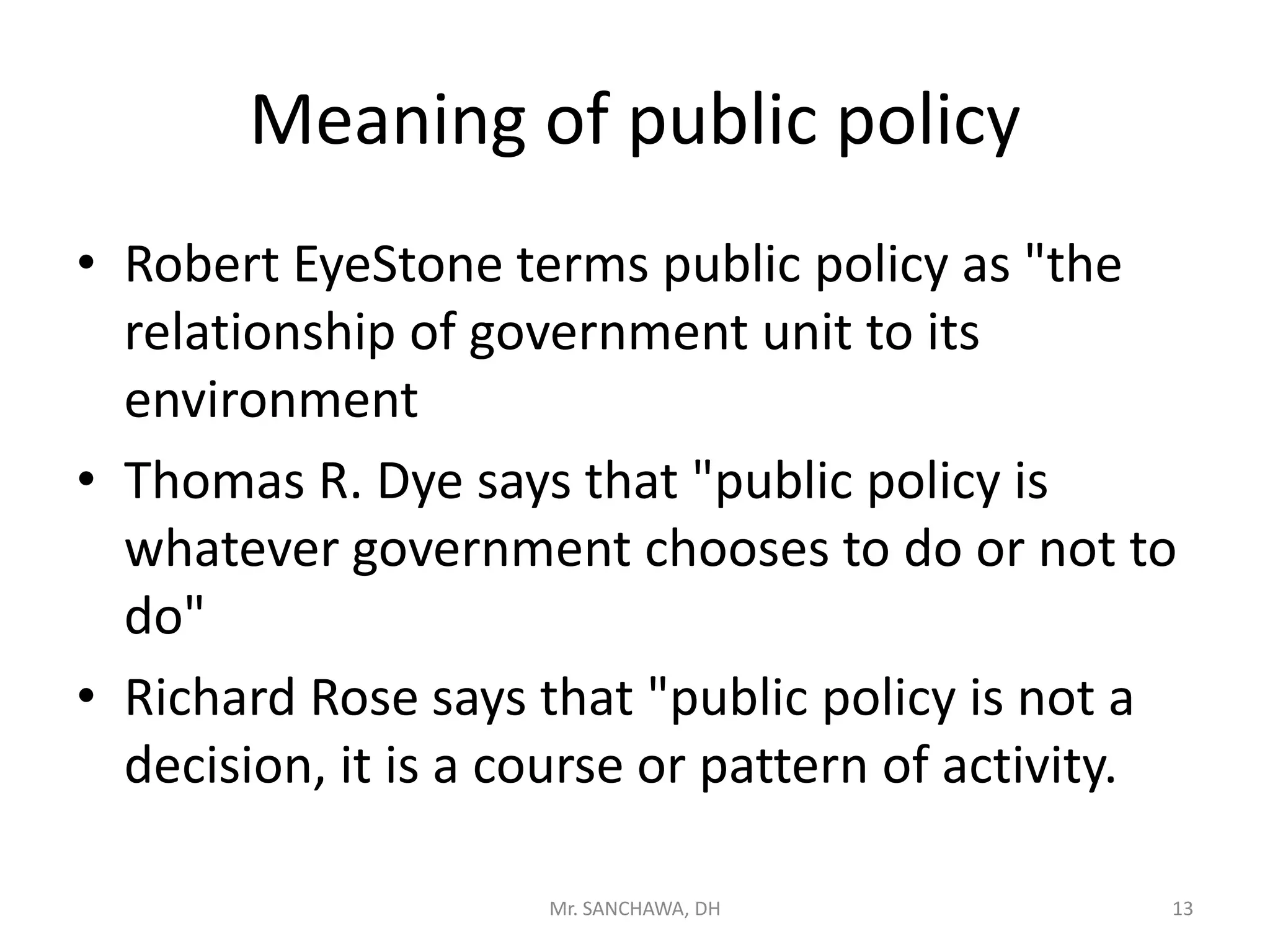 PUBLIC POLICY: AN INTRODUCTION | PPTX