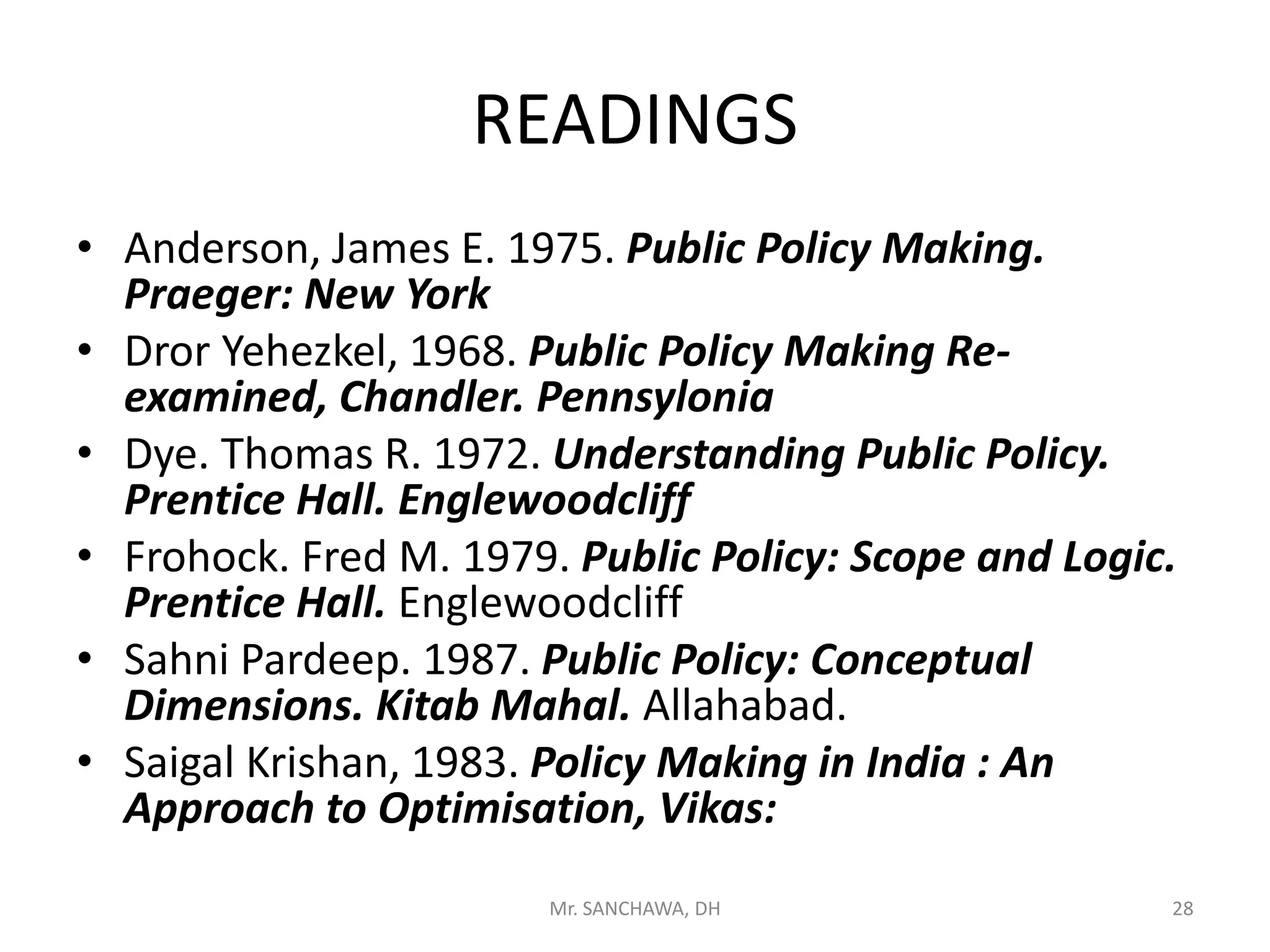 PUBLIC POLICY: AN INTRODUCTION | PPTX