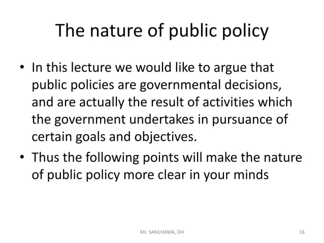 PUBLIC POLICY: AN INTRODUCTION | PPTX | Political Issues & policy ...