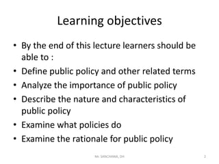 PUBLIC POLICY: AN INTRODUCTION | PPTX