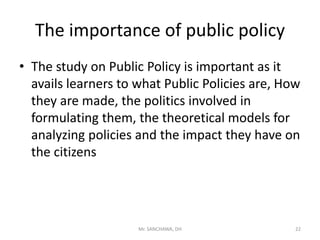 PUBLIC POLICY: AN INTRODUCTION | PPT