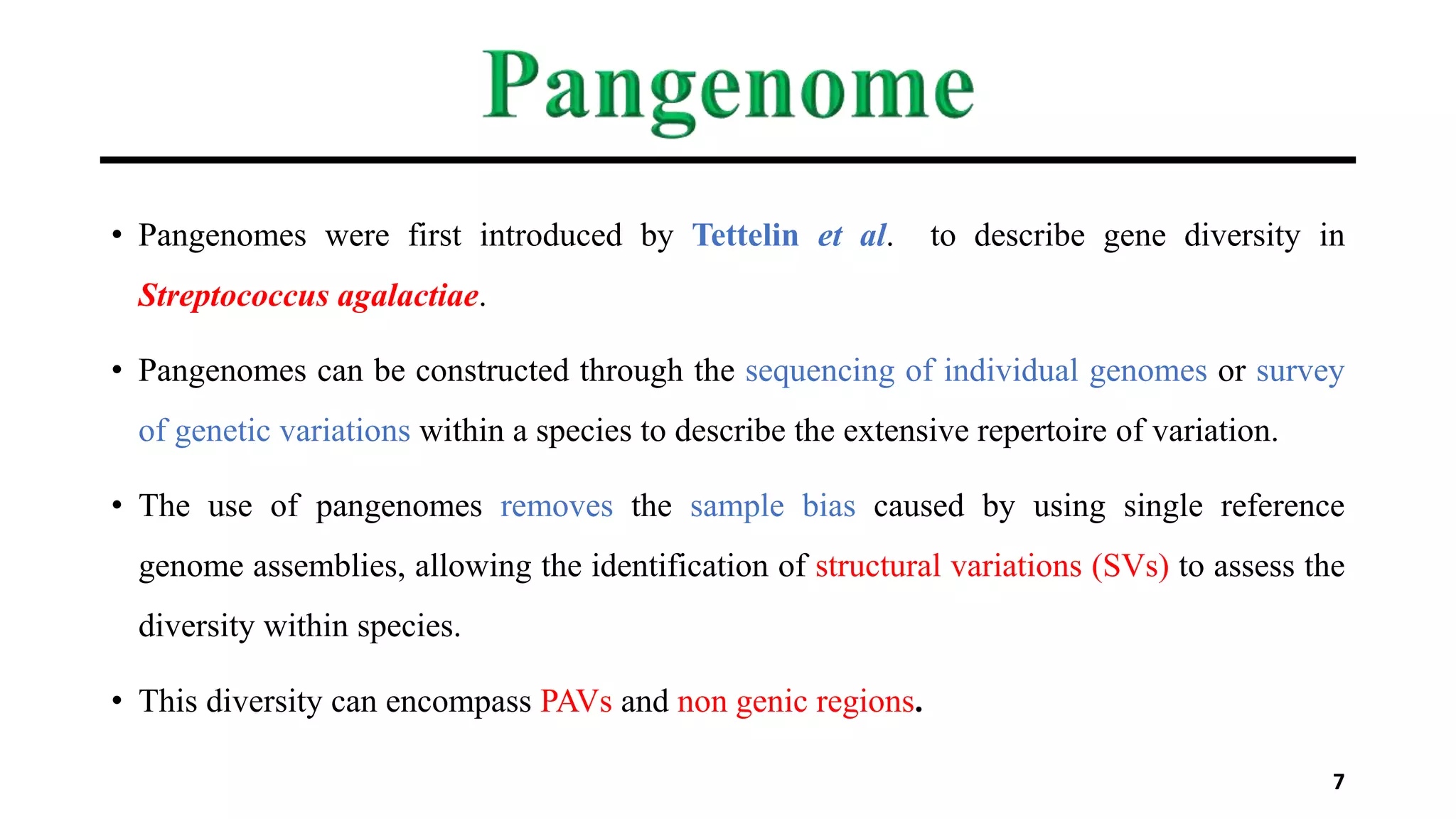 Role of Pangenomics for crop Improvement | PPTX