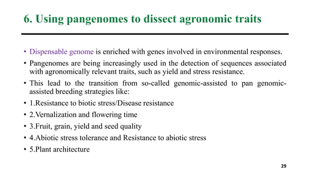 Role of Pangenomics for crop Improvement | PPTX | Genetics | Science