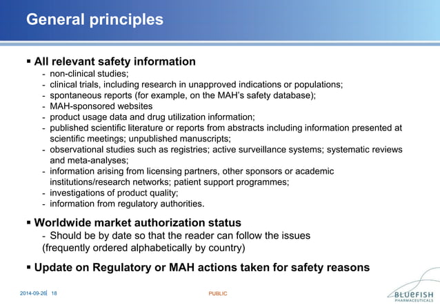 General principles of Periodic Safety Update Reports(PSUR)Psur by Julia ...