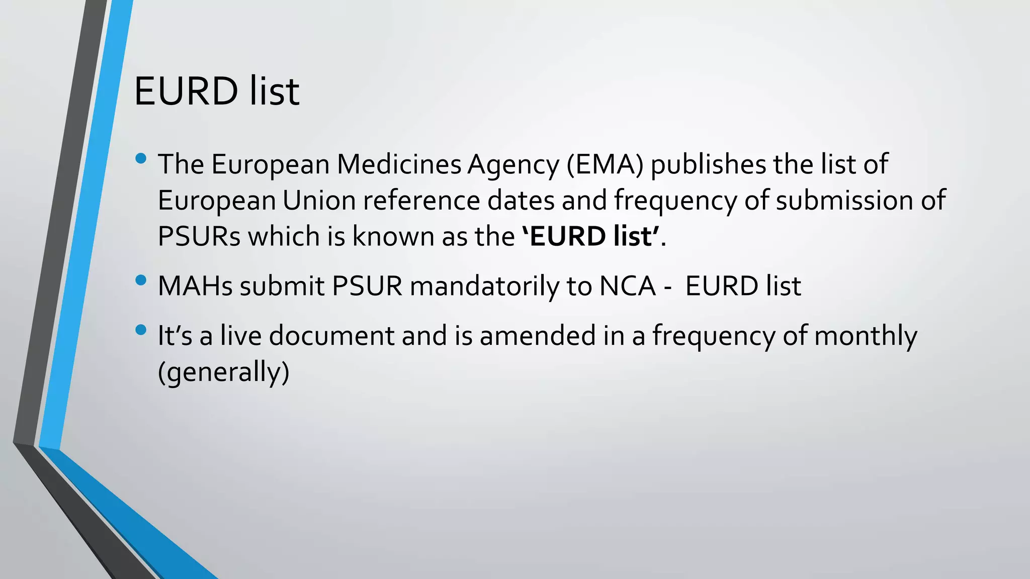 Periodic Safety Update Report (PSUR) | PPTX