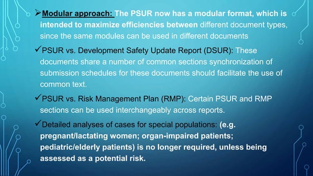 PSUR | PPTX | Pharmaceutical Industry | Industries