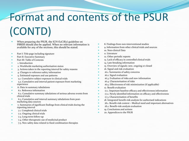 PSUR Requirements | PPTX