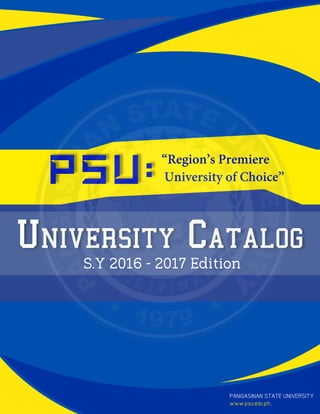 PSU University Catalog S.Y 2016 -2017 | PDF