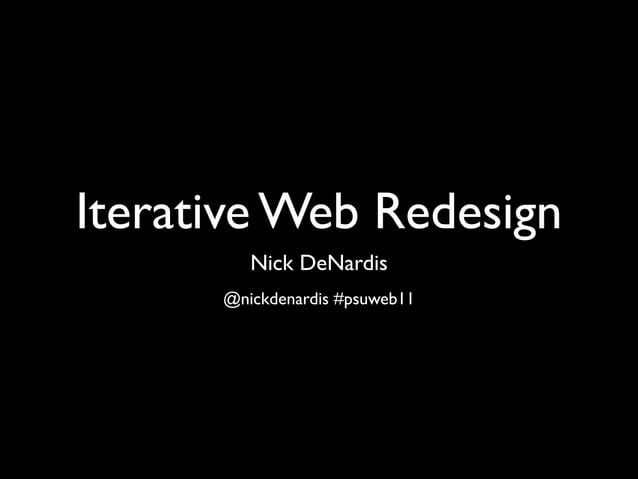 Iterative Website Redesign - Micro Goals in Action | PDF | Web ...