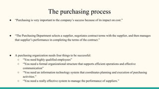 Purchasing foundations | PPTX