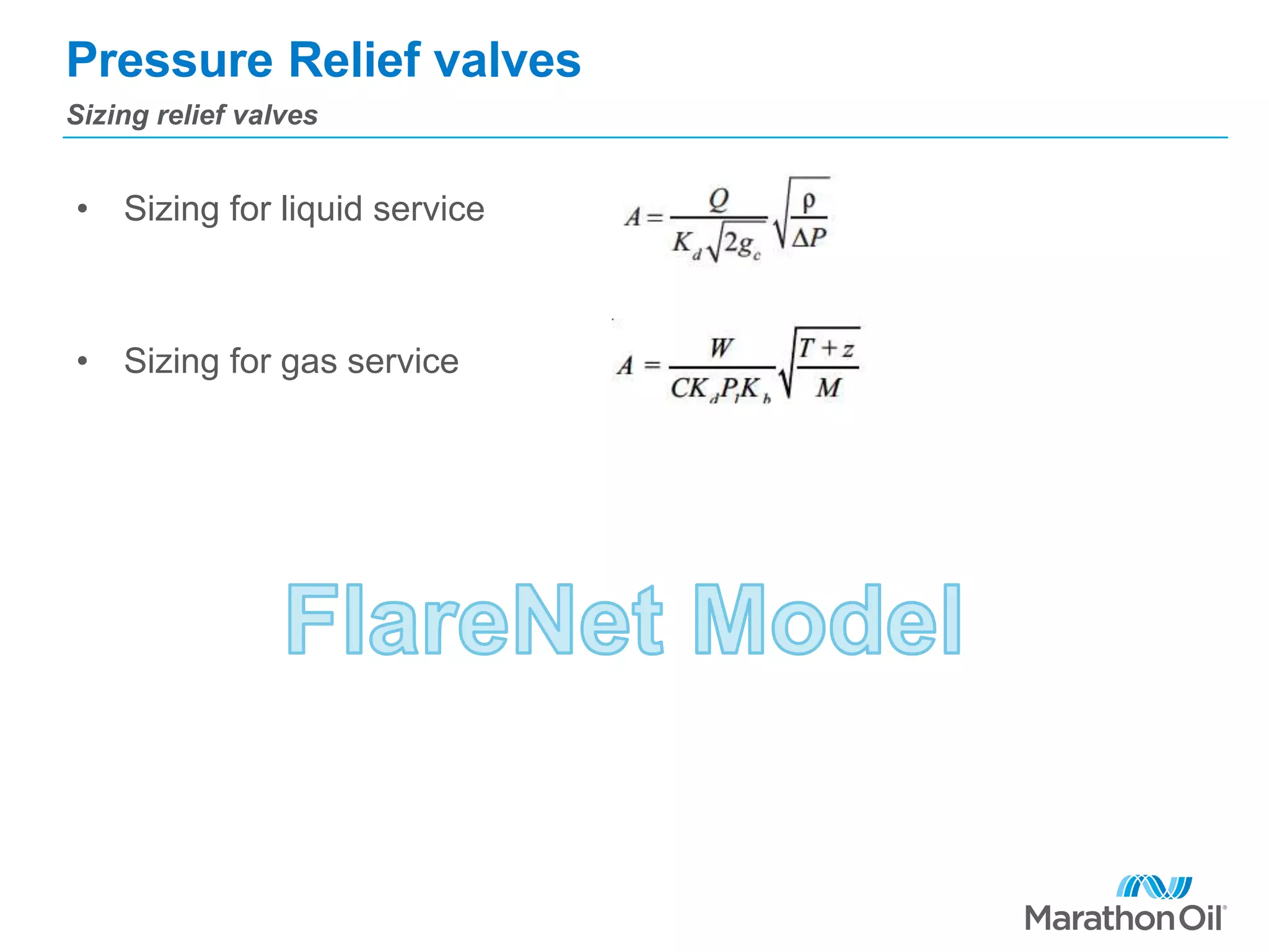 Pressure Relief valve sizing and design | PPTX
