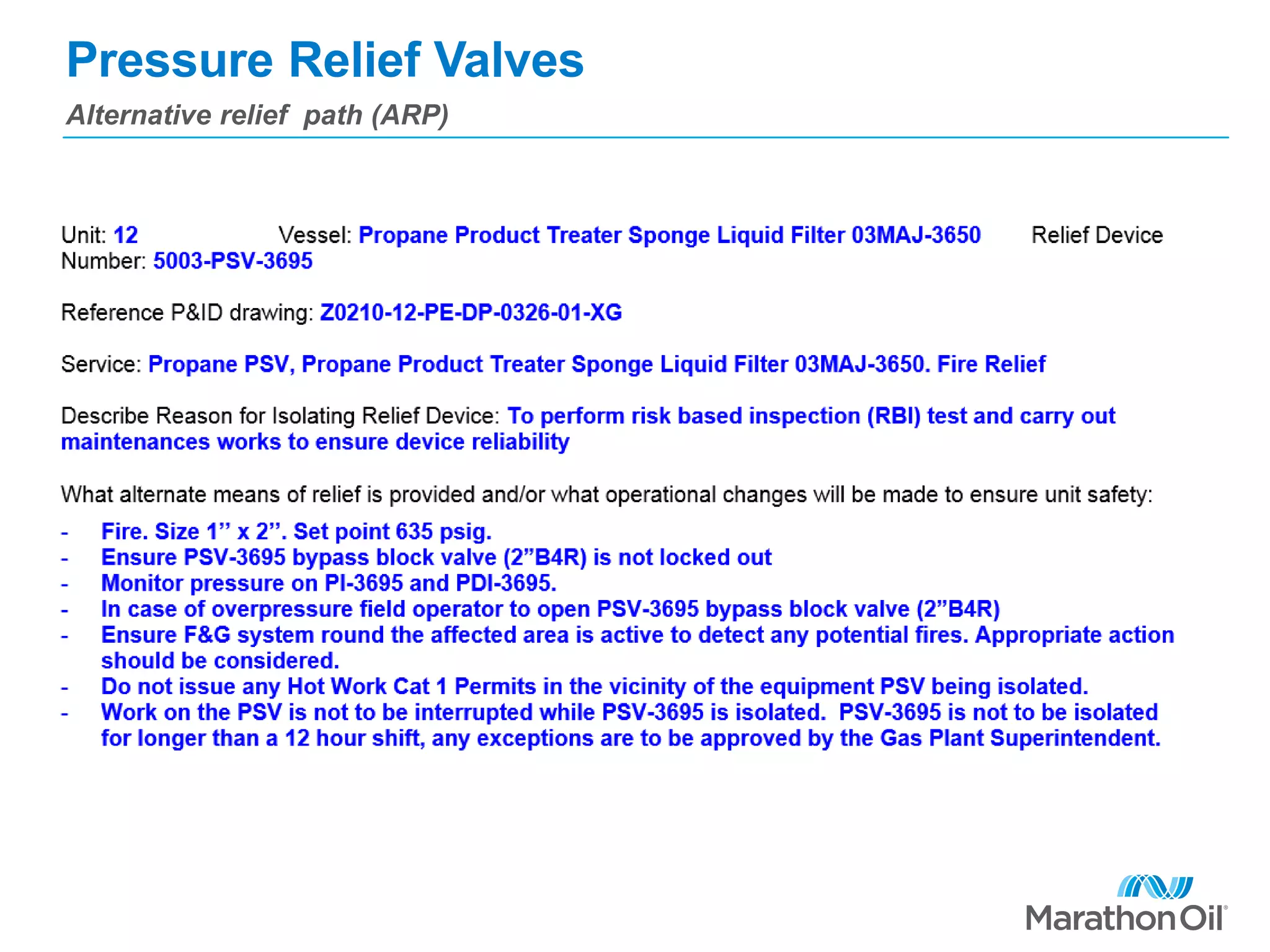 Pressure Relief valve sizing and design | PPTX