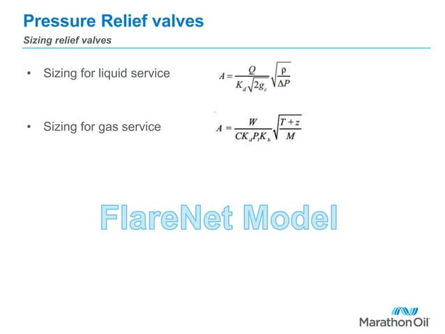 Pressure Relief valve sizing and design | PPTX