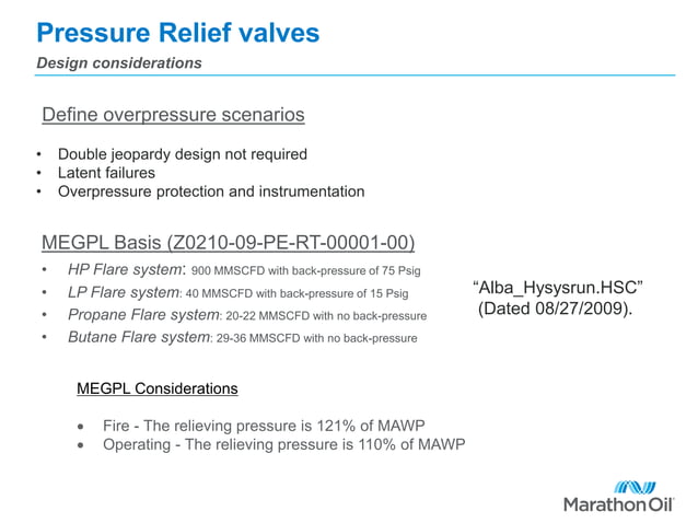 Pressure Relief valve sizing and design | PPTX