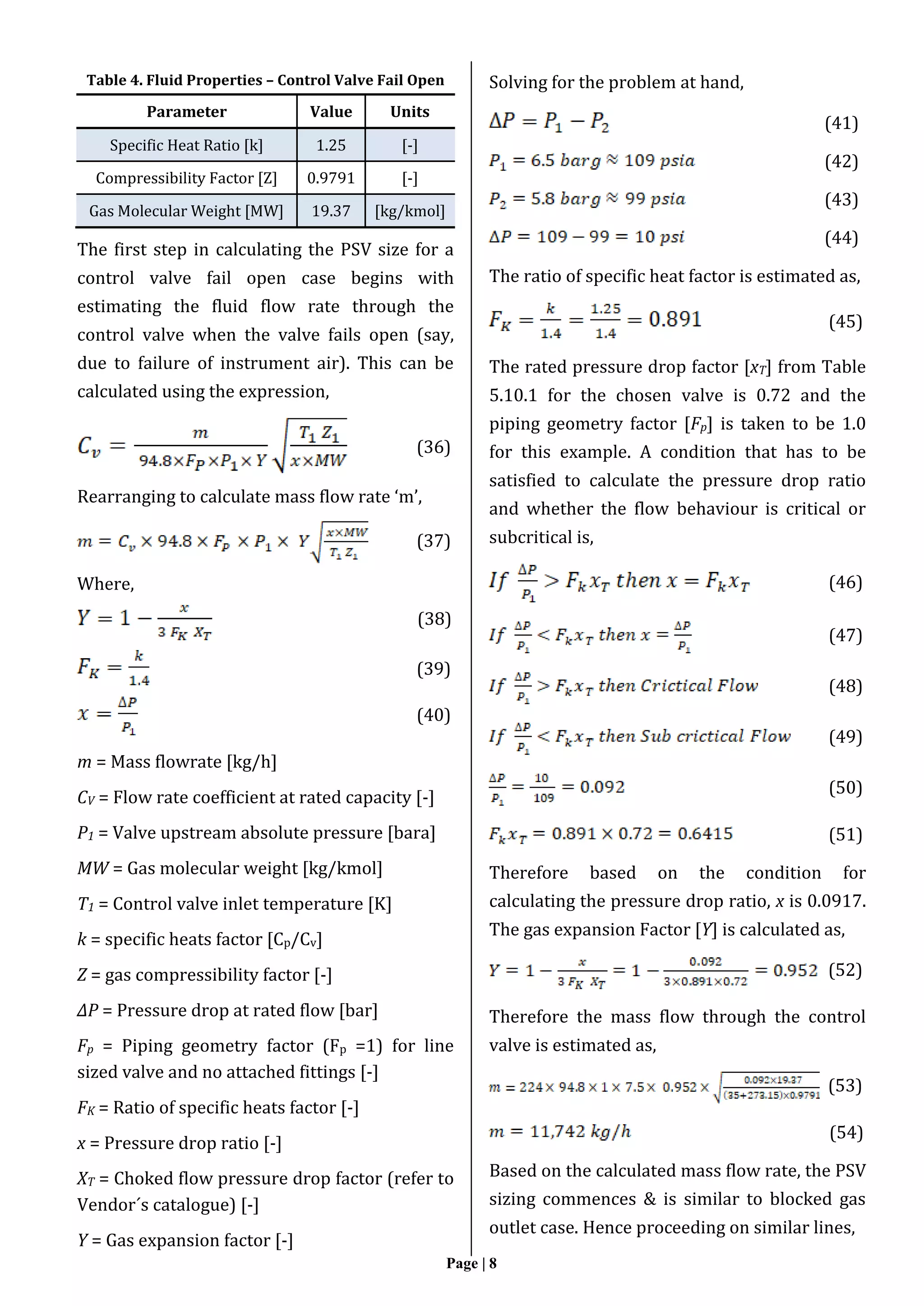 Pressure Safety Valve Sizing - API 520/521/526 | PDF