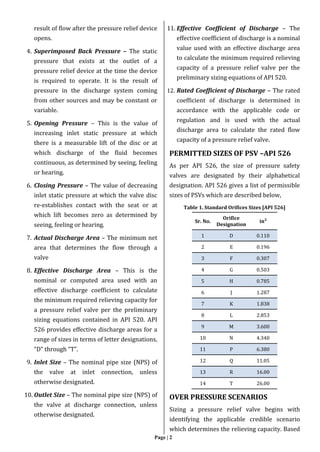 Pressure Safety Valve Sizing - API 520/521/526 | PDF