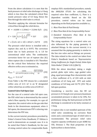 Pressure Safety Valve Sizing - API 520/521/526 | PDF