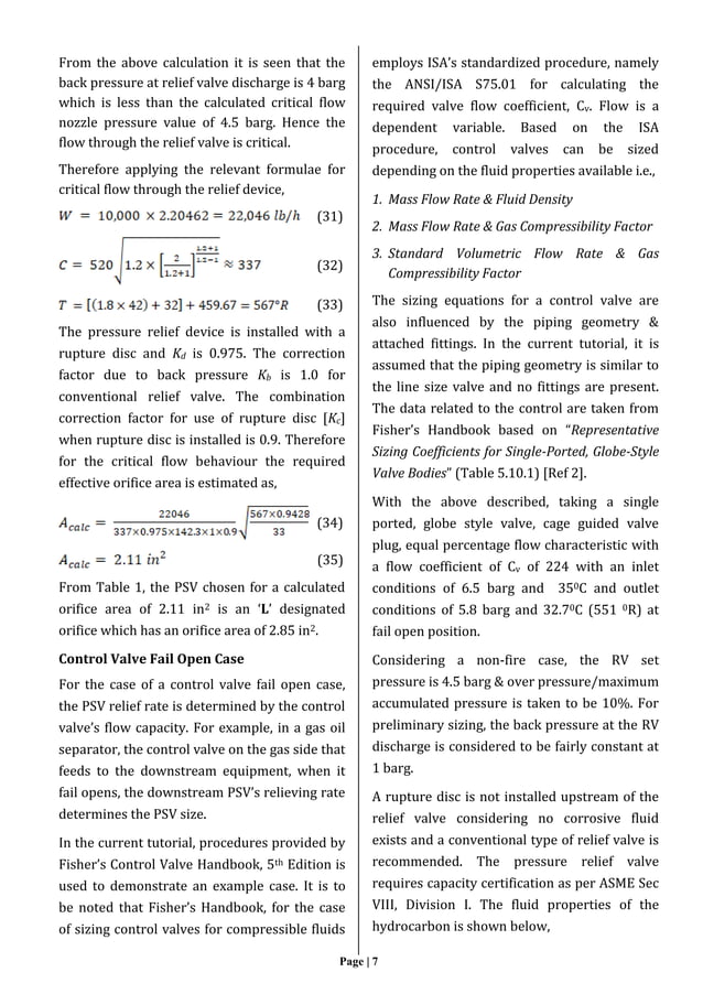 Pressure Safety Valve Sizing - API 520/521/526 | PDF
