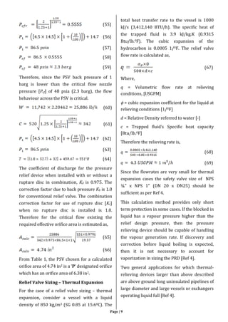 Pressure Safety Valve Sizing - API 520/521/526 | PDF