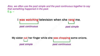 Past simple past continuous english grammar | PPTX