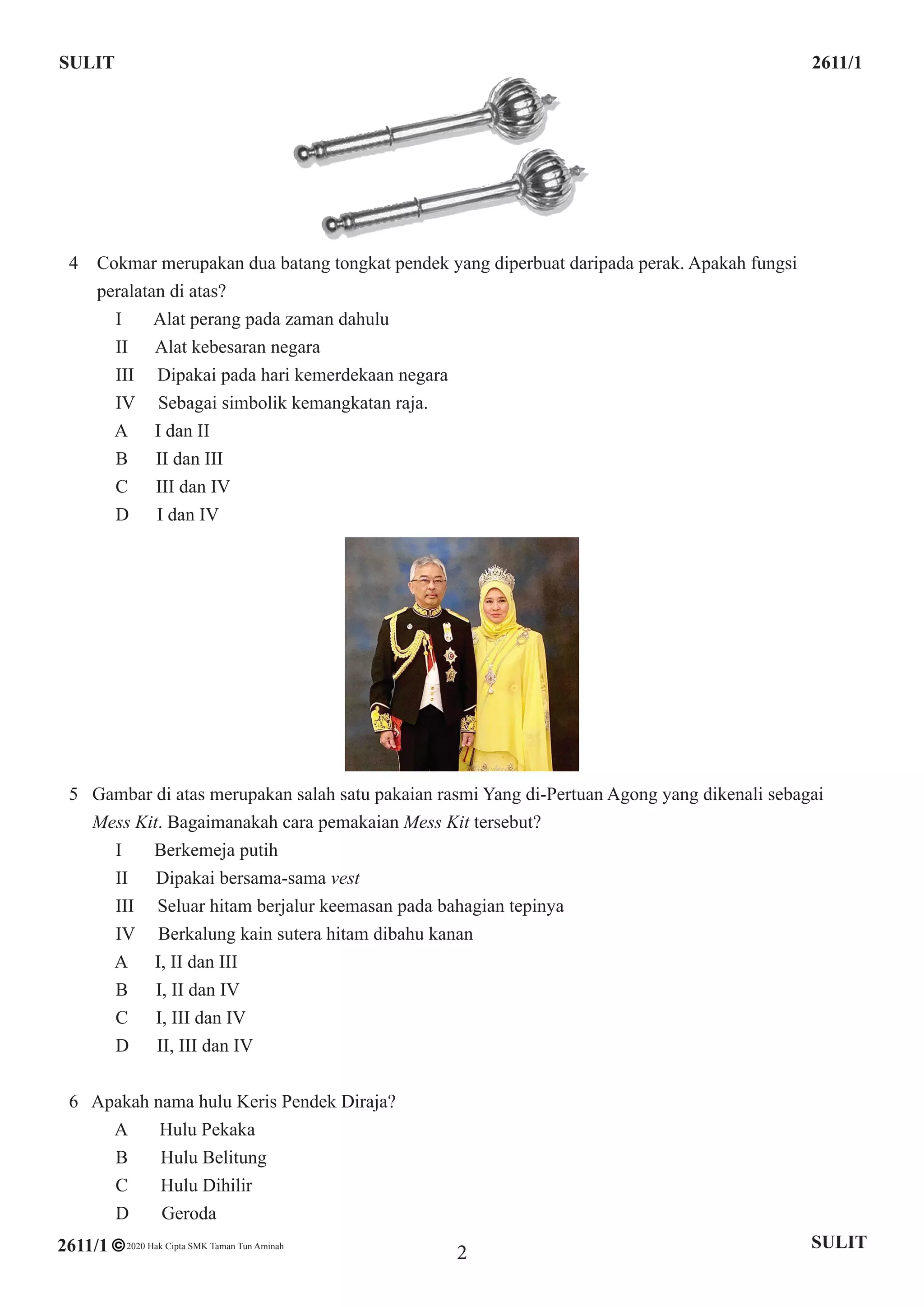 Psv ting 4 kertas 1 akhir tahun 111 | PDF