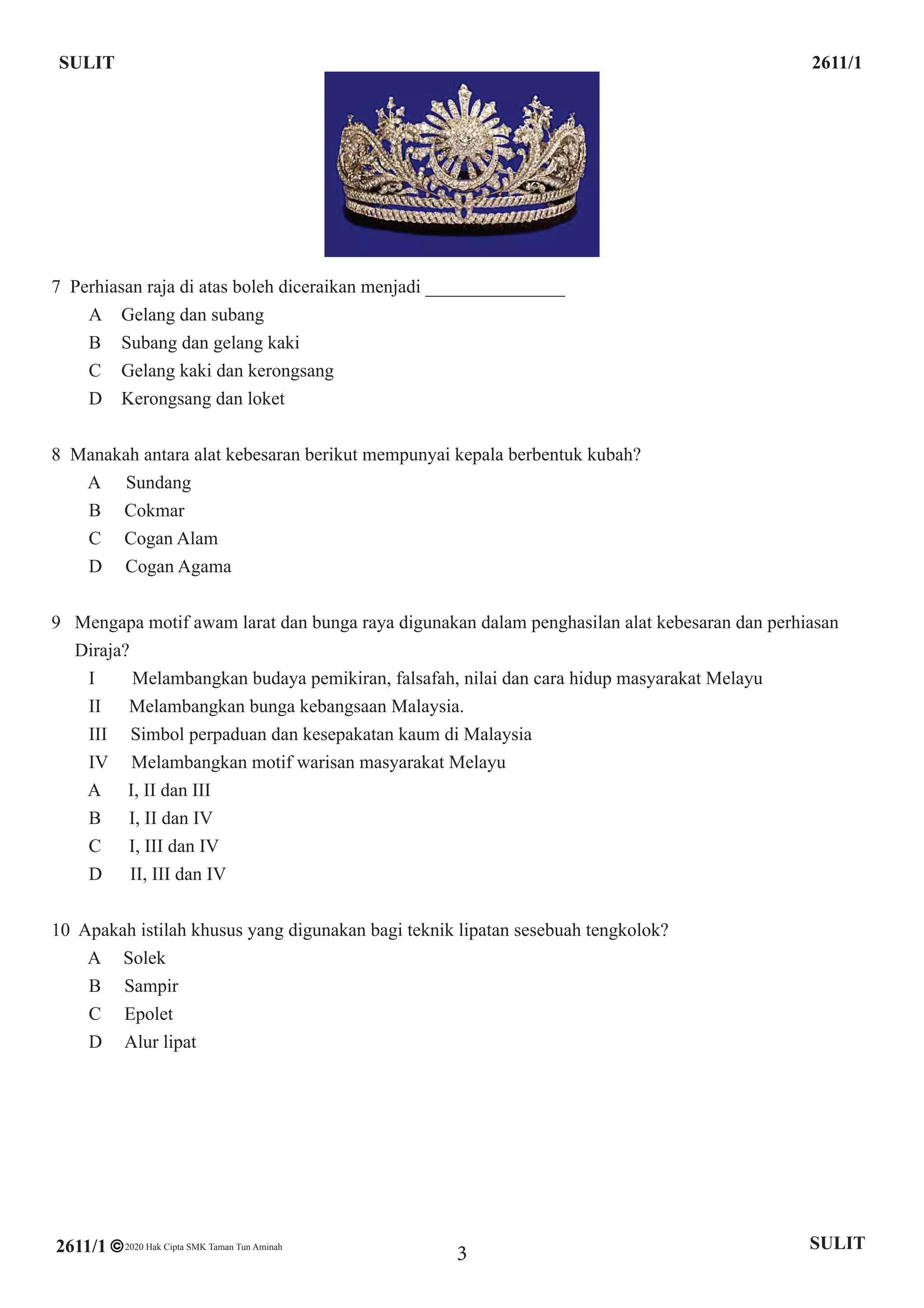 Psv ting 4 kertas 1 akhir tahun 111 | PDF