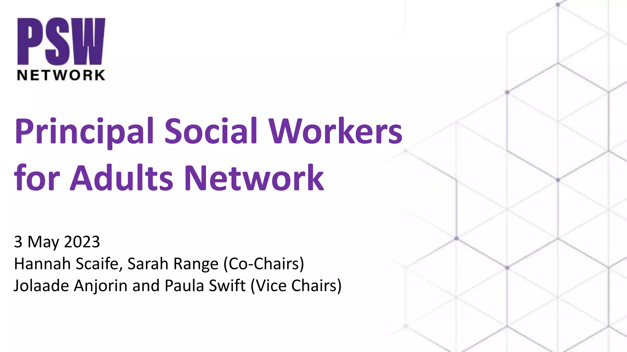 PSW Network Event 3 May | PPTX