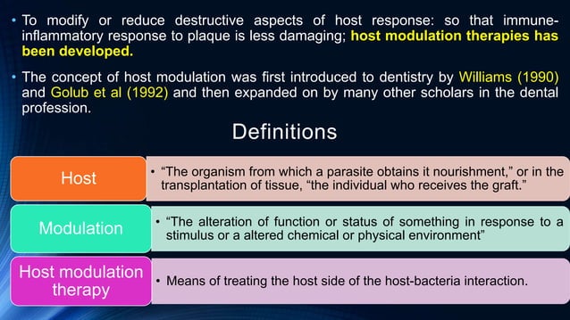 Host modulation therapy | PPT