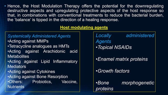 Host modulation therapy | PPTX