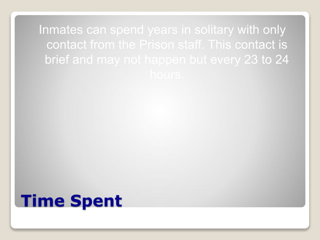 Solitary Confinement | PPTX