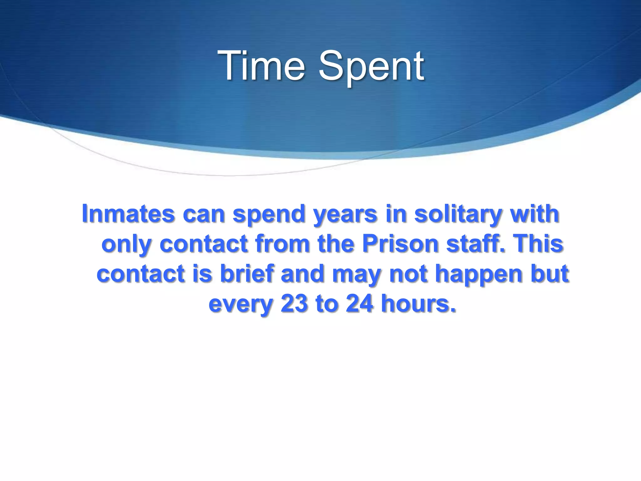 solitary confinement presentation | PPTX