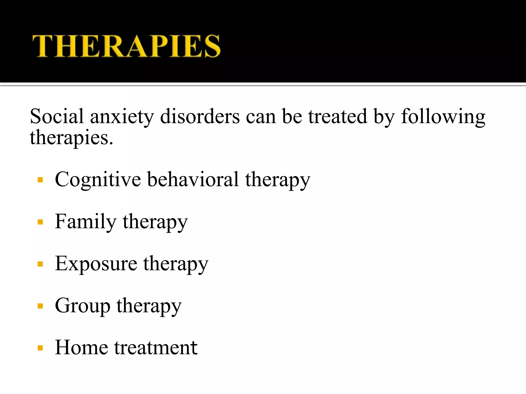 social anxiety disorder | PPTX