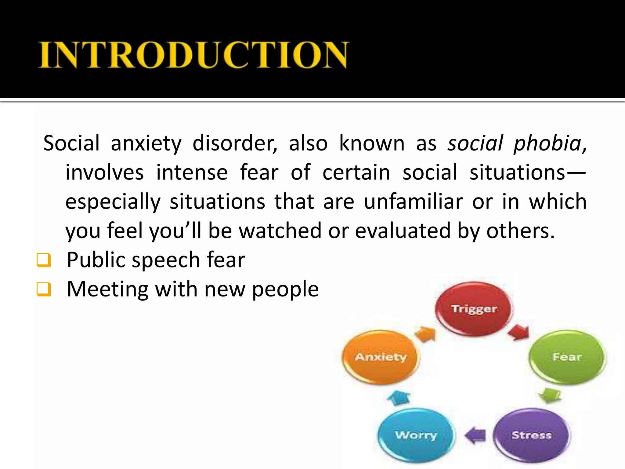 social anxiety disorder | PPTX