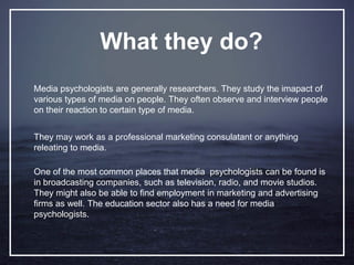 Media Psychology | PPTX
