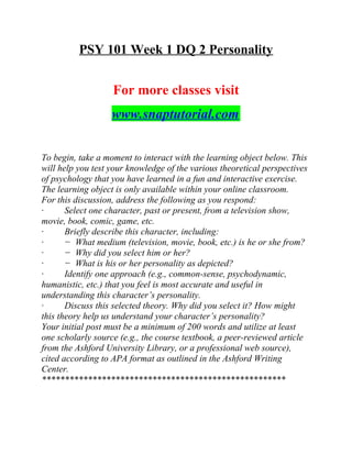 Psy 101 Massive Success / snaptutorial.com