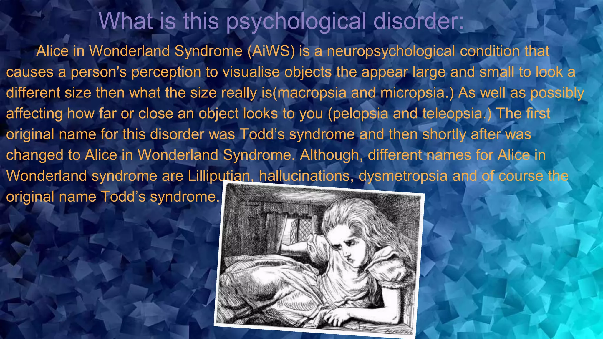 Natalie's Alice in Wonderland Syndrome project | PPTX