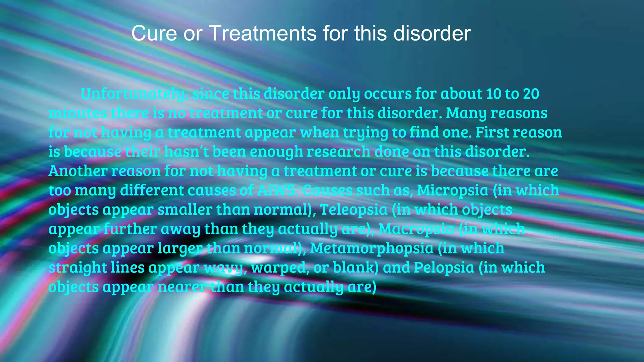 Natalie's Alice in Wonderland Syndrome project | PPTX