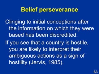 Belief Perseverance Psychology