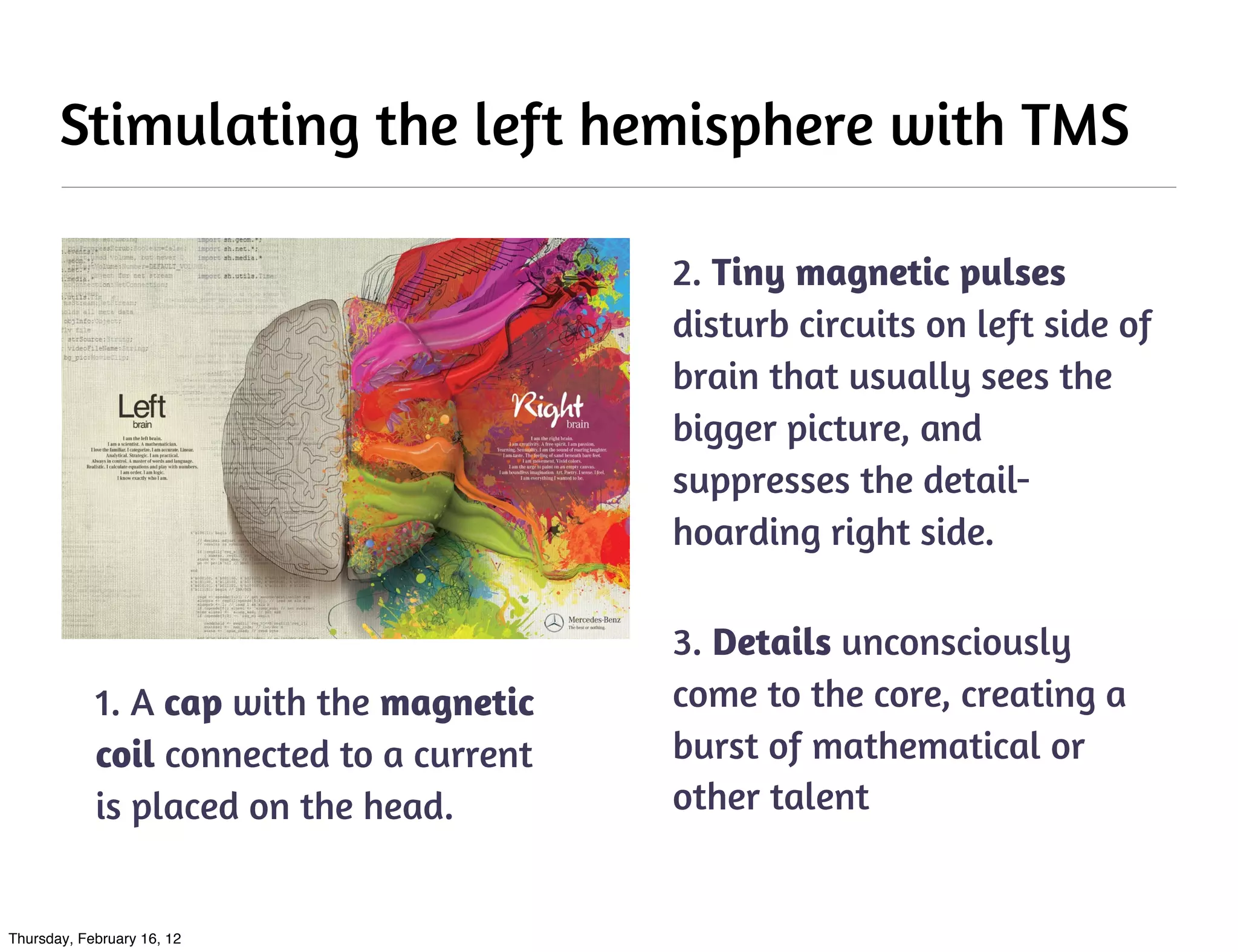Cognitive Neuropsychology Presentation on TMS | PDF